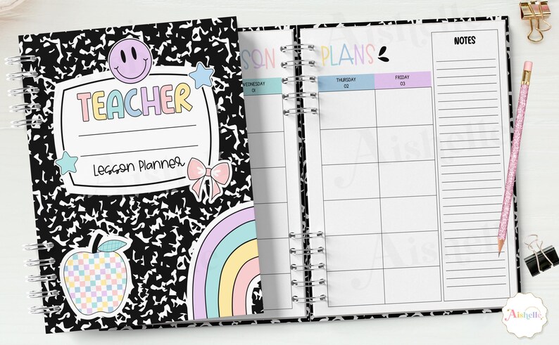 2026-2027 Printable Teacher Planner | Teacher Binder | Pastel Smiley ...