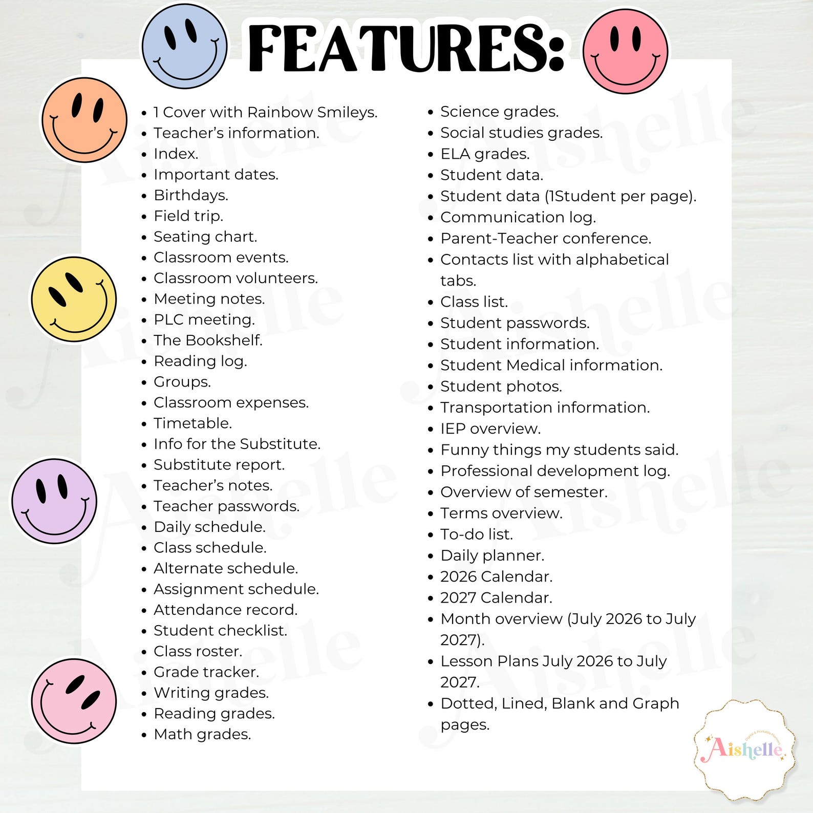 Digital Teacher Planner 2026-2027 | Teacher Goodnotes | With Rainbow ...