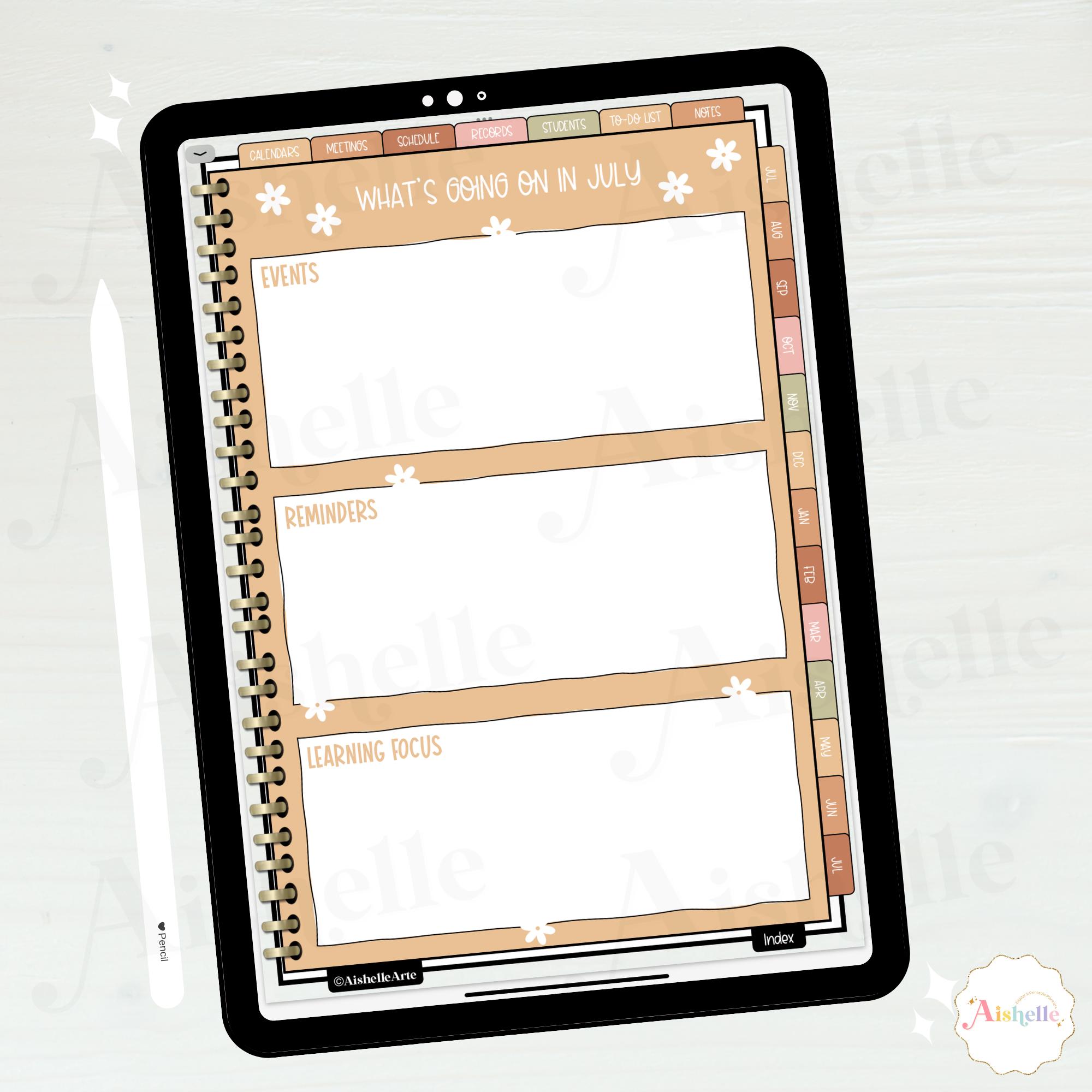 2025-2026 Digital Teacher Planner | Goodnotes Teacher | Boho Daisy ...