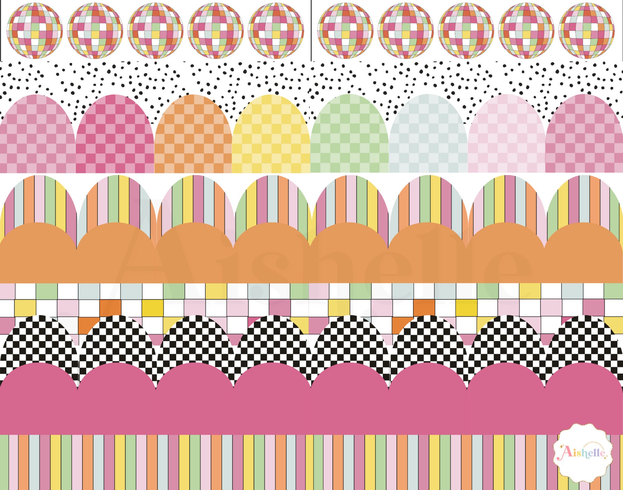 Retro Groovy Disco Bulletin Board Borders | Classroom Decor | PERSONAL ...