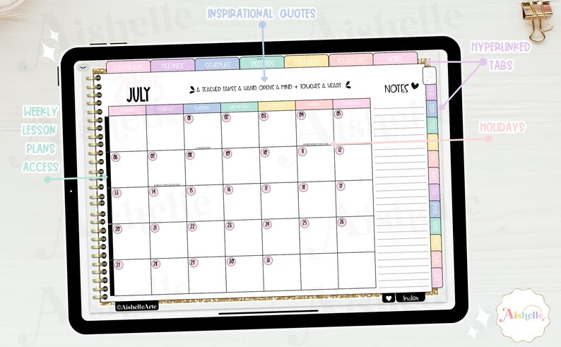 2025-2026 Digital Teacher Planner | Goodnotes Teacher Agenda | With ...