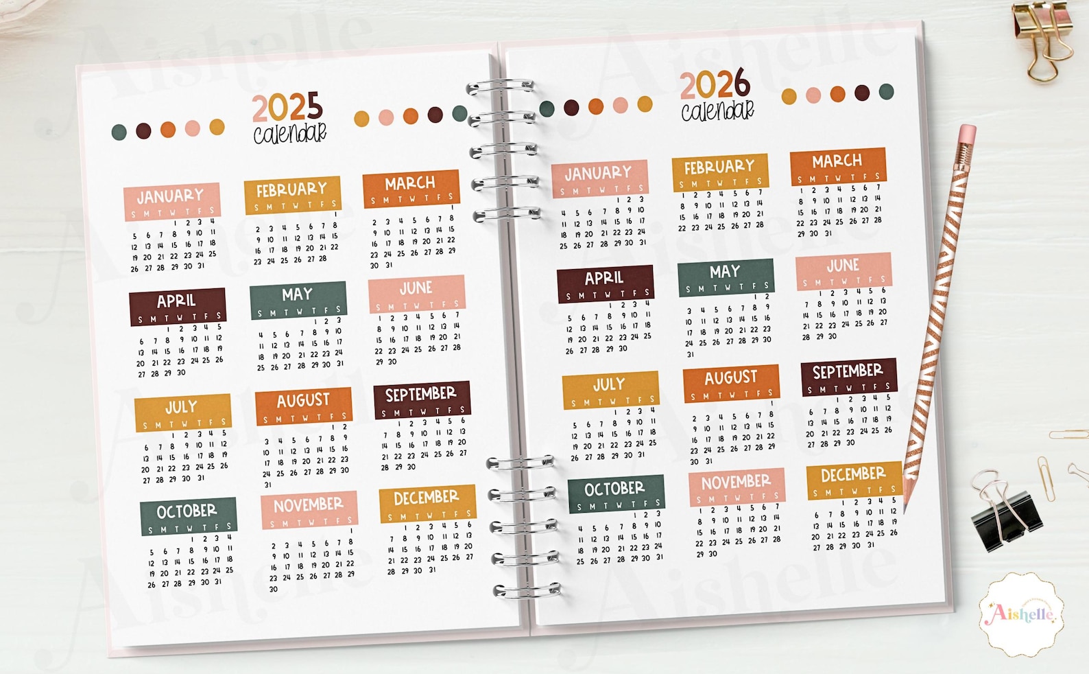 2025-2026 Teacher Planner Printable | Teacher Binder | Boho Rainbow ...