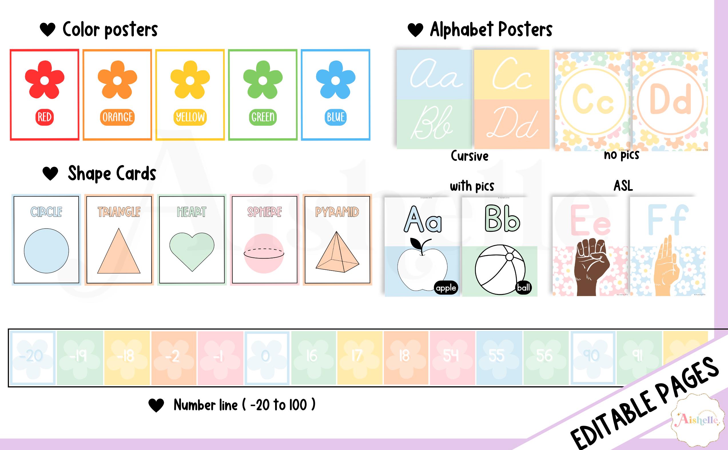 EDITABLE Pastel Classroom Decor Bundle - Bloom in Pastel | PERSONAL USE ...