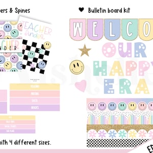 EDITABLE Pastel Smiley Classroom Decor Bundle - PERSONAL USE - Etsy