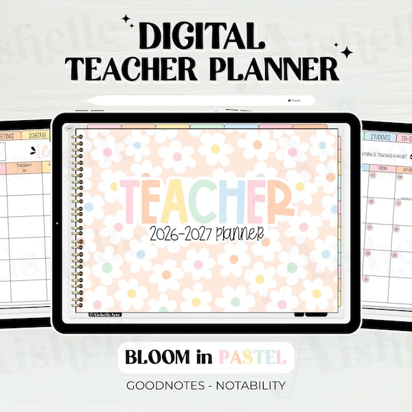 26 27 Teacher Planner - Etsy