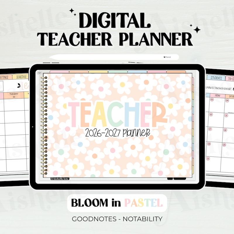 26 27 Teacher Planner - Etsy