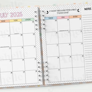 2025-2026 Teacher Planner Printable | Teacher Binder | Pastel Flowers ...