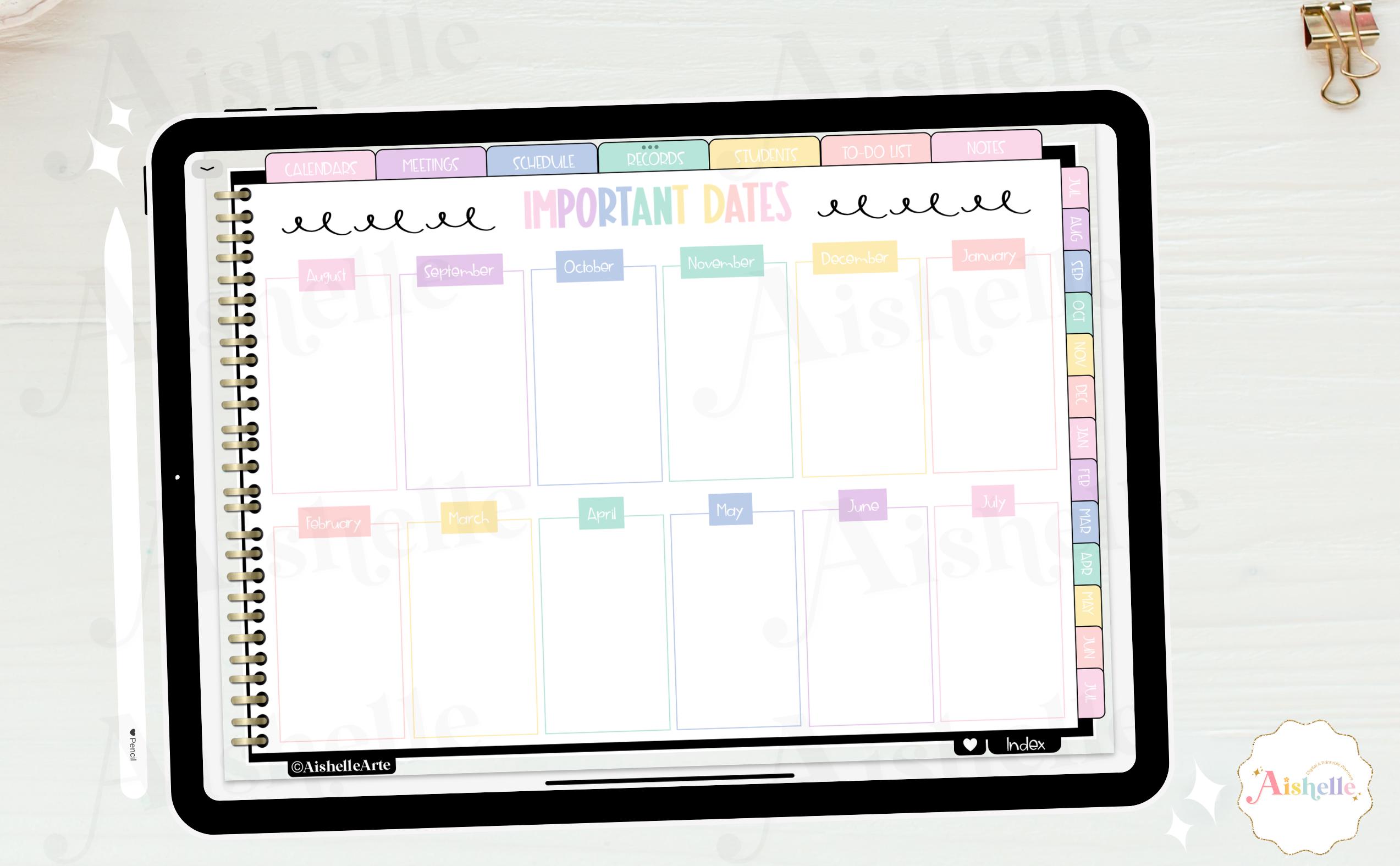2025-2026 Digital Teacher Planner | Goodnotes Teacher Agenda | With ...