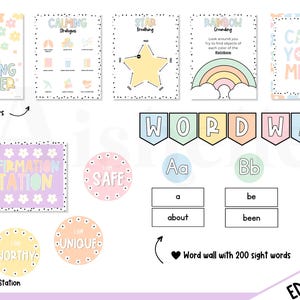 EDITABLE Pastel Classroom Decor Bundle - Bloom in Pastel | PERSONAL USE ...