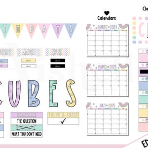 EDITABLE Pastel Smiley Classroom Decor Bundle - PERSONAL USE - Etsy