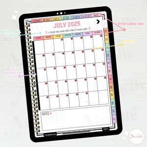 Digital Teacher Planner 2025-2026 | Teacher Goodnotes | With Rainbow ...