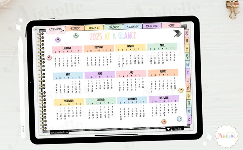 Digital Teacher Planner 2025-2026 | Teacher Goodnotes | With Checkered ...
