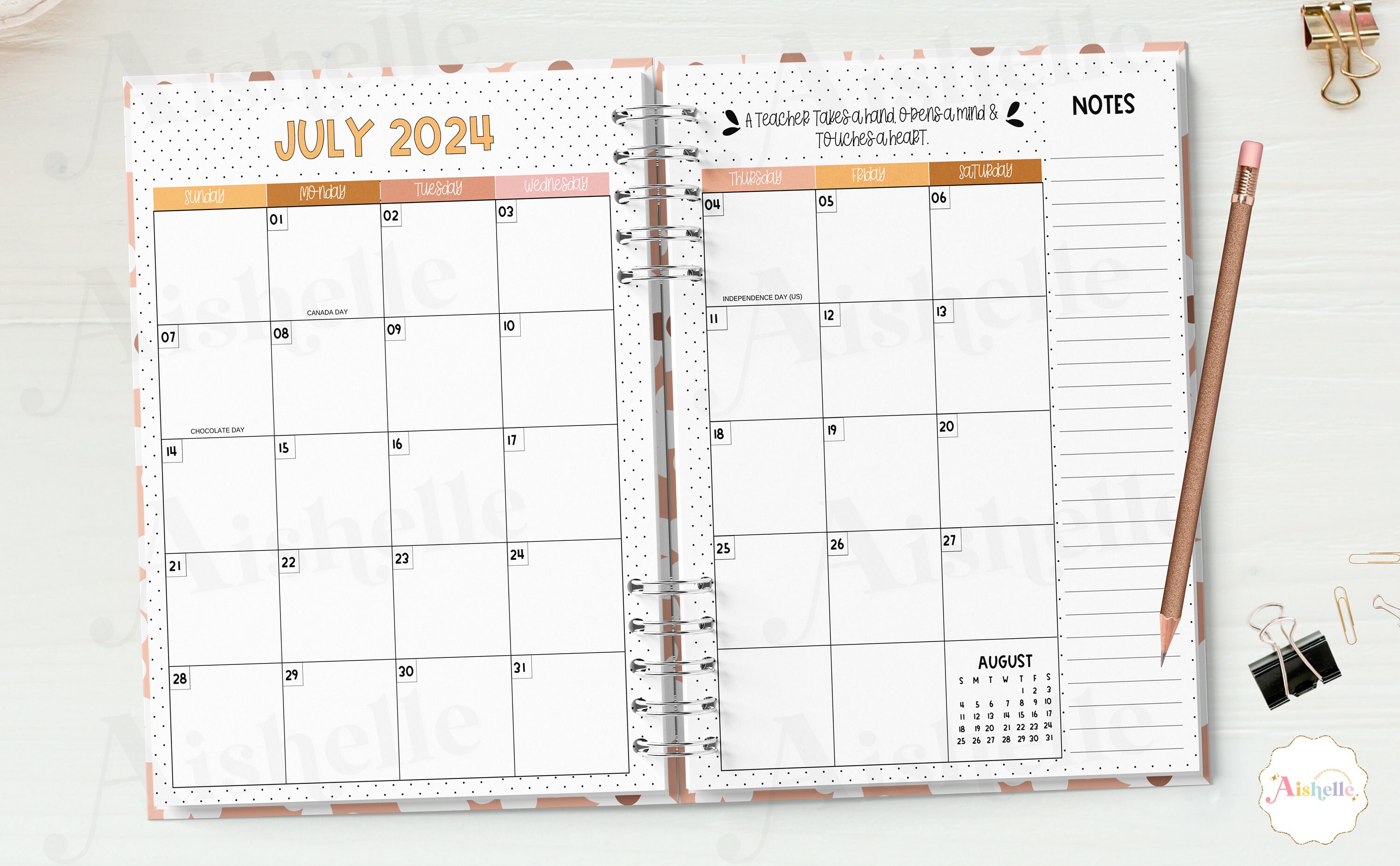 PRINTABLE Teacher Planner 2024-2025 Teacher Binder Boho Flowers Theme ...