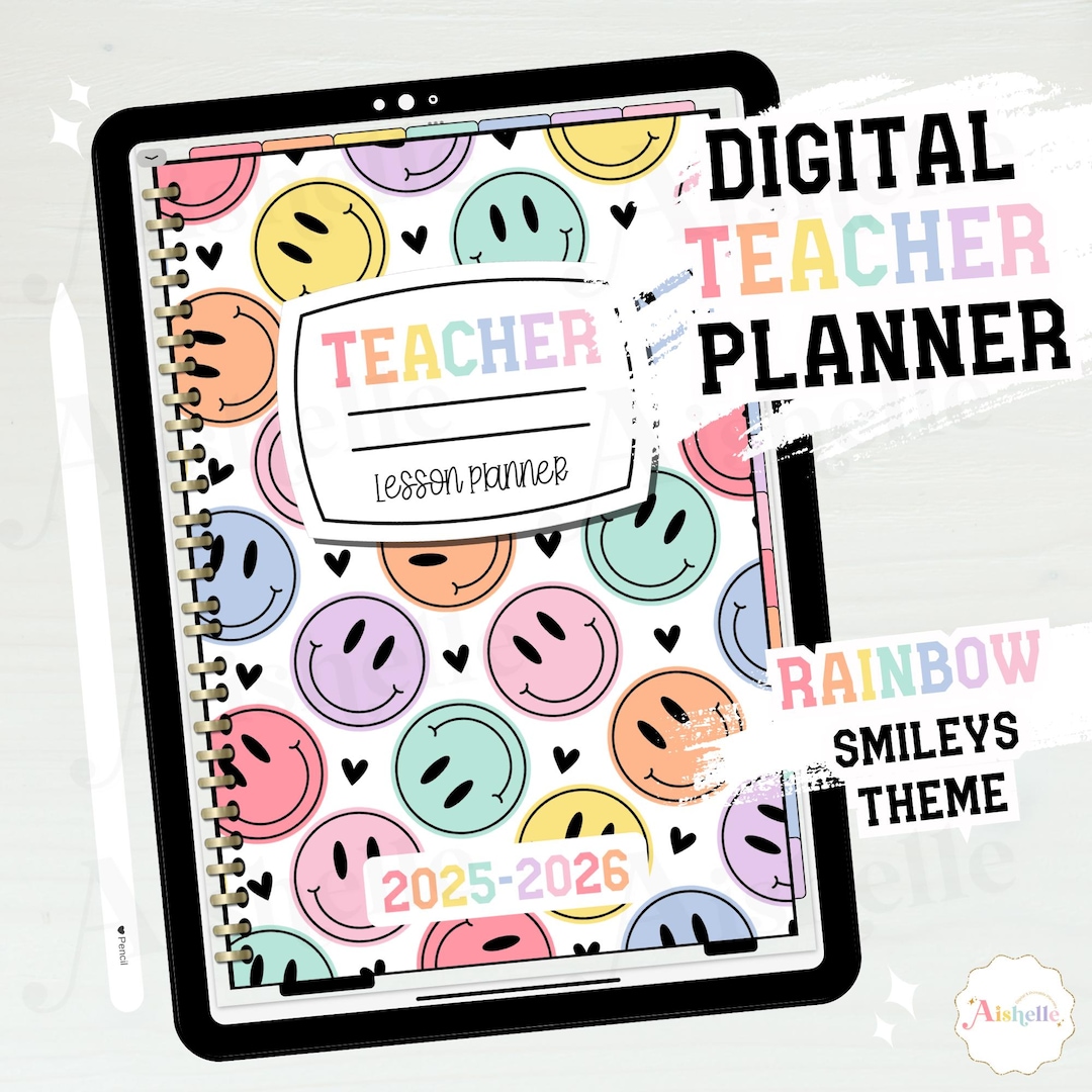 Digital Teacher Planner 2025-2026 | Teacher Goodnotes | With Rainbow ...