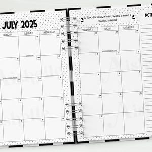 Printable Teacher Planner 2025-2026 | Teacher Binder | Black & White ...