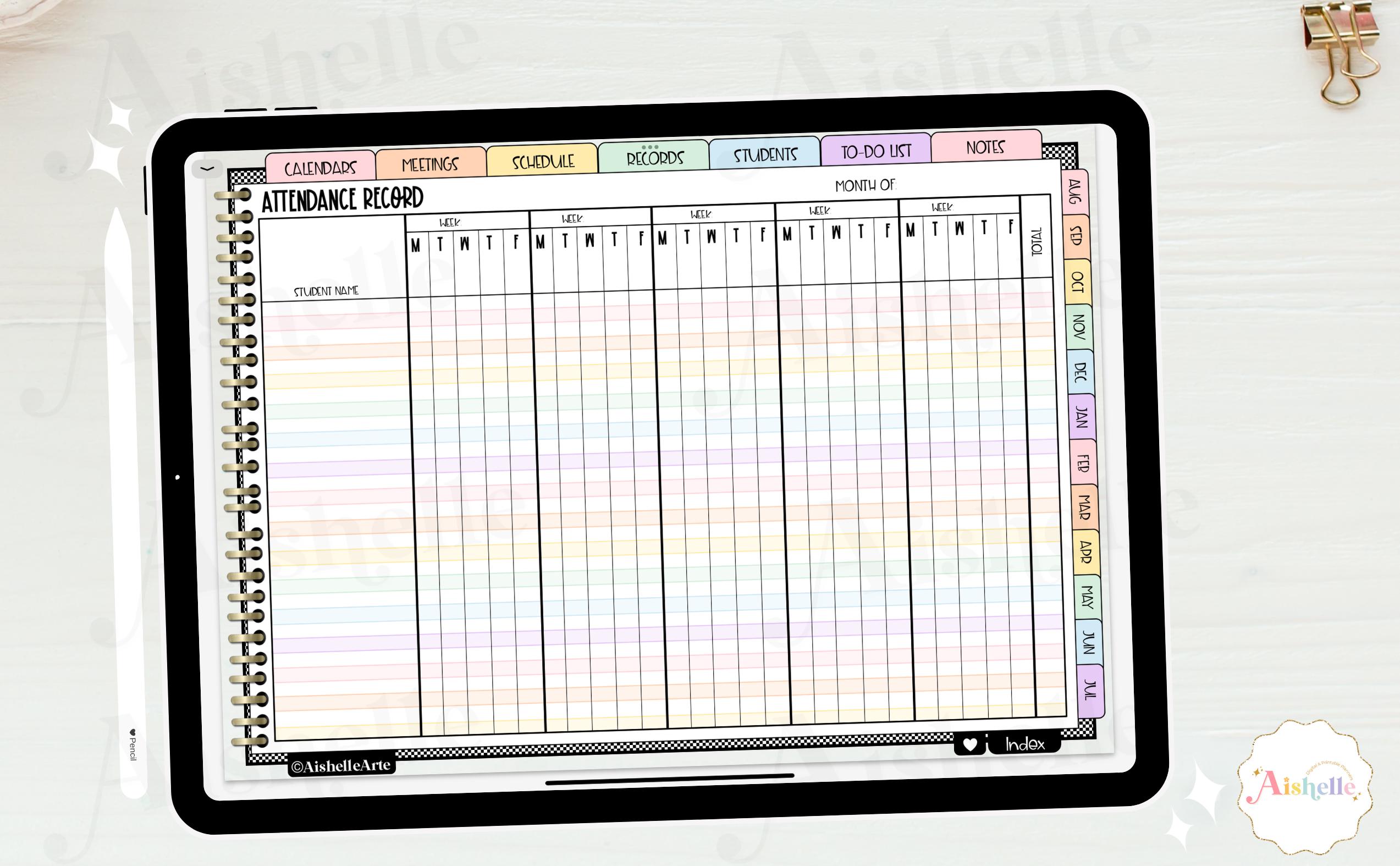 Digital Teacher Planner 2025-2026 | Teacher Goodnotes | With Checkered ...