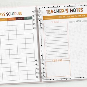 2025-2026 Teacher Planner Printable | Teacher Binder | Boho Rainbow ...