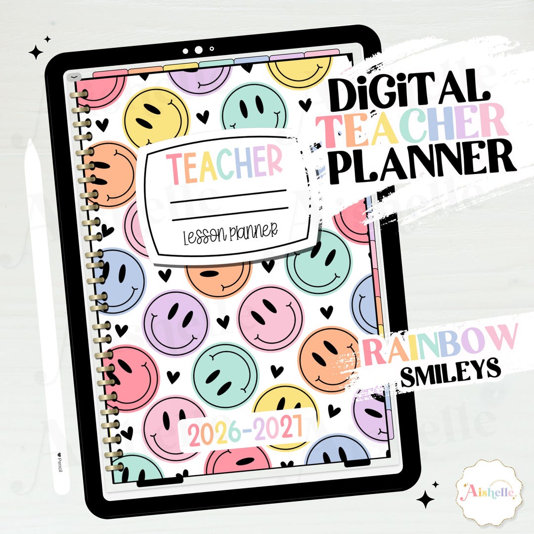 Digital Teacher Planner 2026-2027 | Teacher Goodnotes | With Rainbow ...