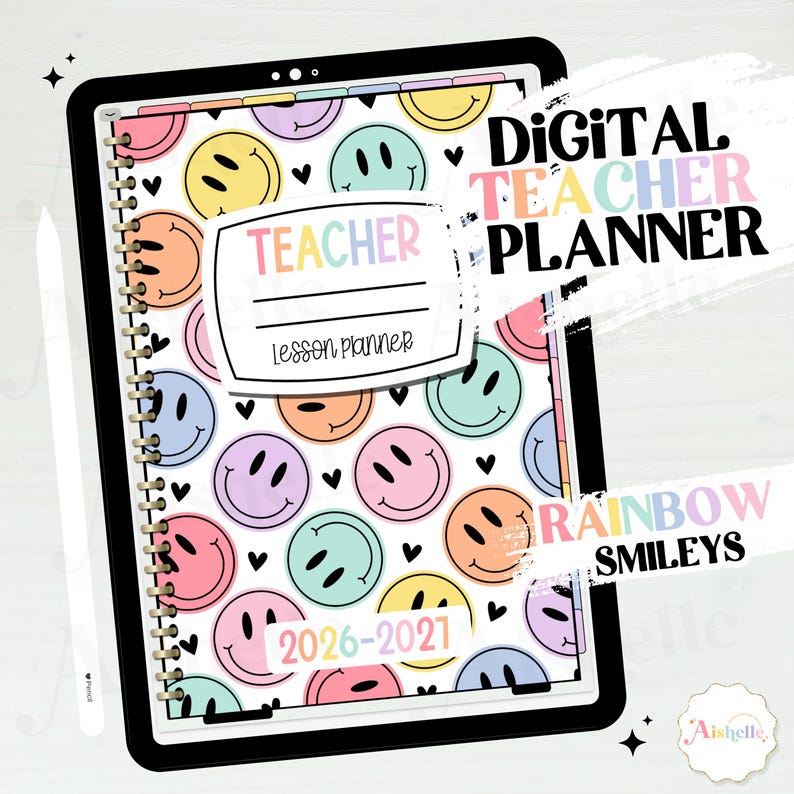 Digital Teacher Planner 2026-2027 | Teacher Goodnotes | With Rainbow ...