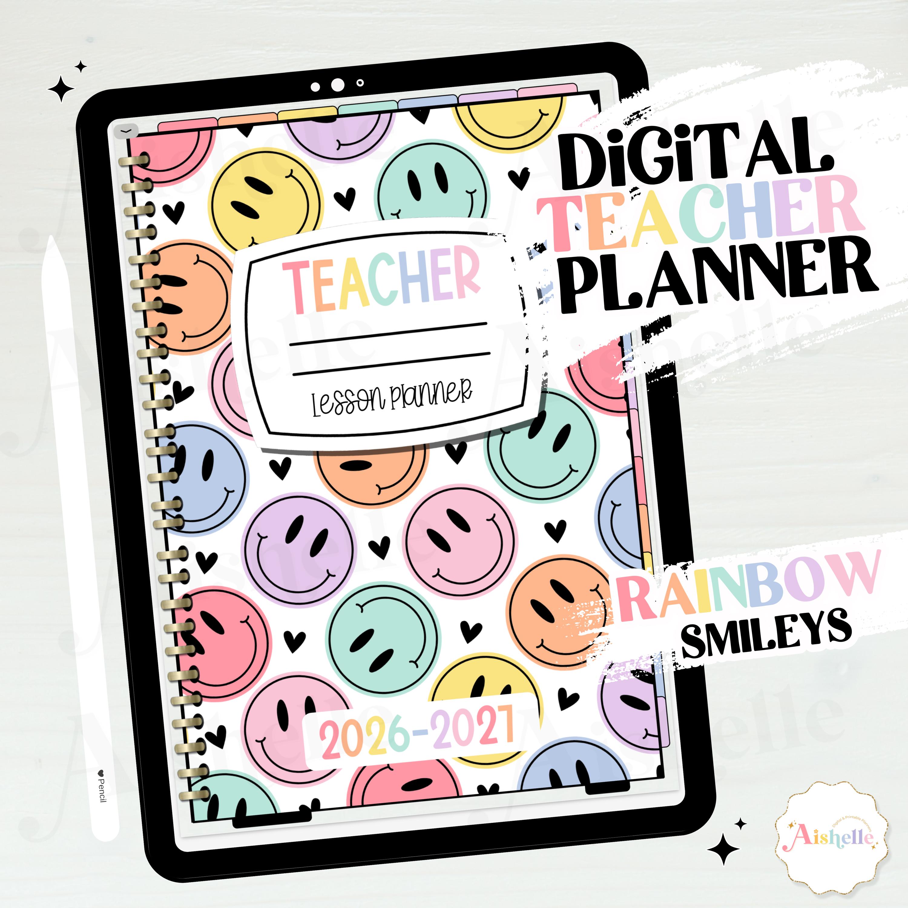 Digital Teacher Planner 2026-2027 | Teacher Goodnotes | With Rainbow ...