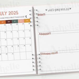 2025-2026 Teacher Planner Printable | Teacher Binder | Boho Rainbow ...