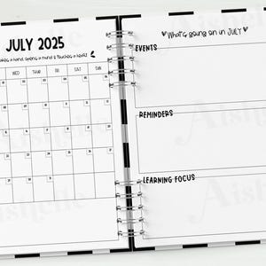 Printable Teacher Planner 2025-2026 | Teacher Binder | Black & White ...