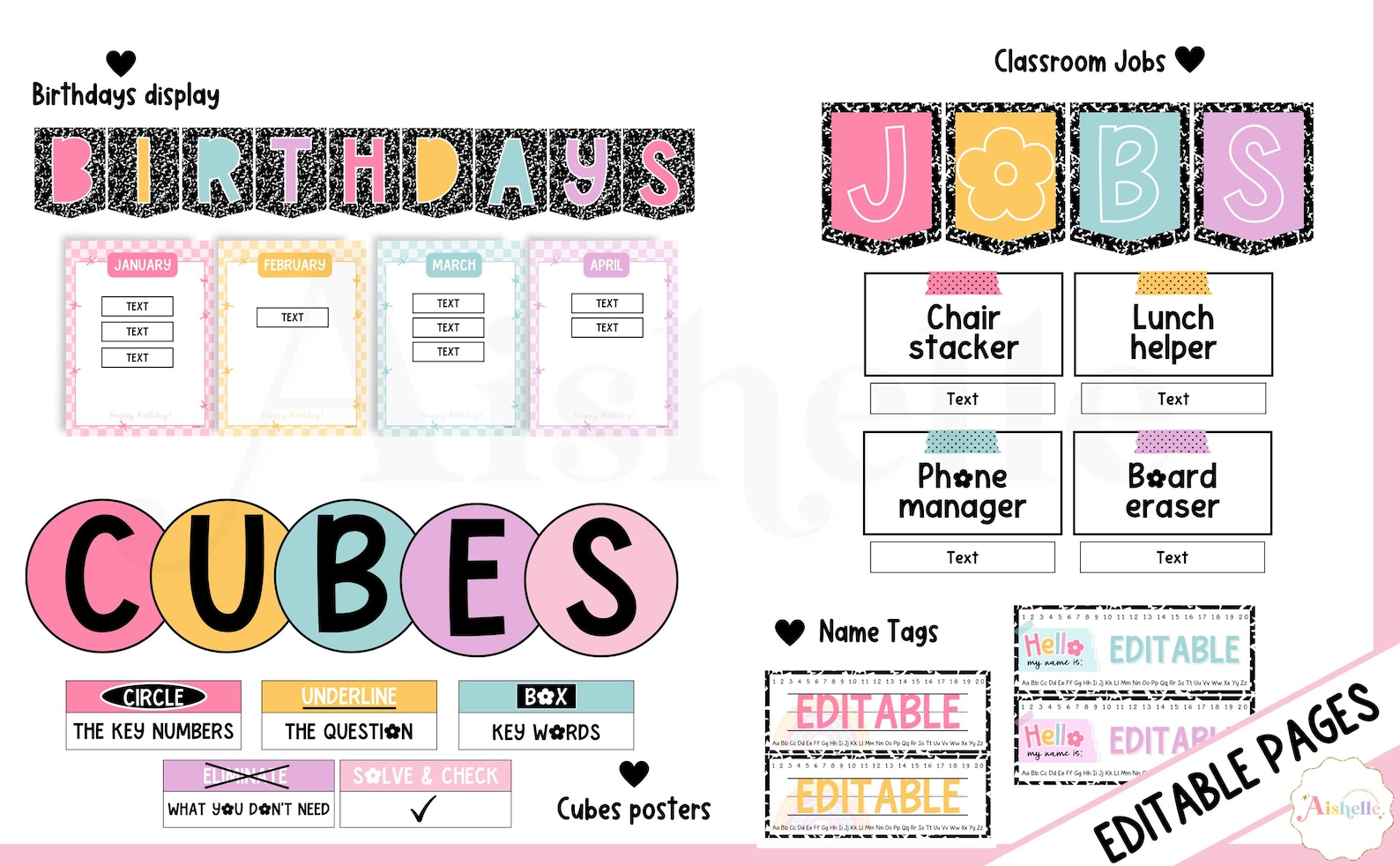 EDITABLE Composition Book Classroom Decor Bundle - PERSONAL USE - Etsy ...