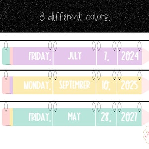 Pencil Flip Calendar Display | Pastel Classroom Decor | PERSONAL USE - Etsy