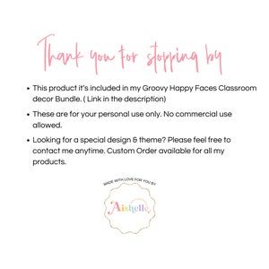 Groovy Bulletin Board Borders | Groovy Happy Faces Classroom Decor ...