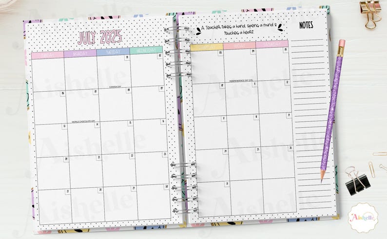 2025-2026 Teacher Planner Printable | Teacher Binder | Pastel Smiley ...
