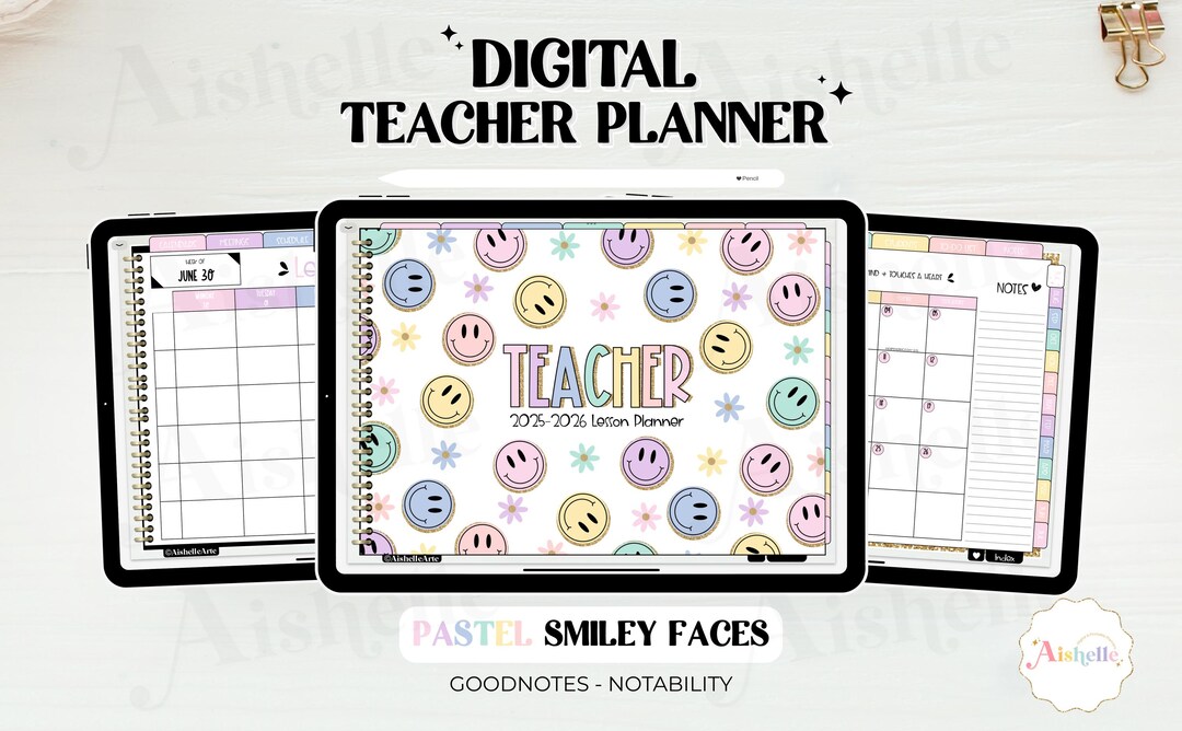 2025-2026 Digital Teacher Planner | Goodnotes Teacher Agenda | With ...