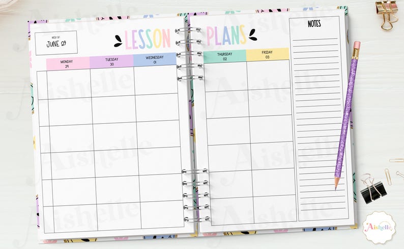 2026-2027 Printable Teacher Planner | Teacher Binder | Pastel Smiley ...