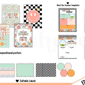 EDITABLE Groovy Smiley Classroom Decor Bundle - PERSONAL USE - Etsy