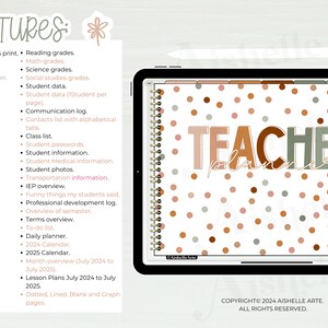 Digital Teacher Planner 2024-2025, Teacher Goodnotes Planner | Boho ...