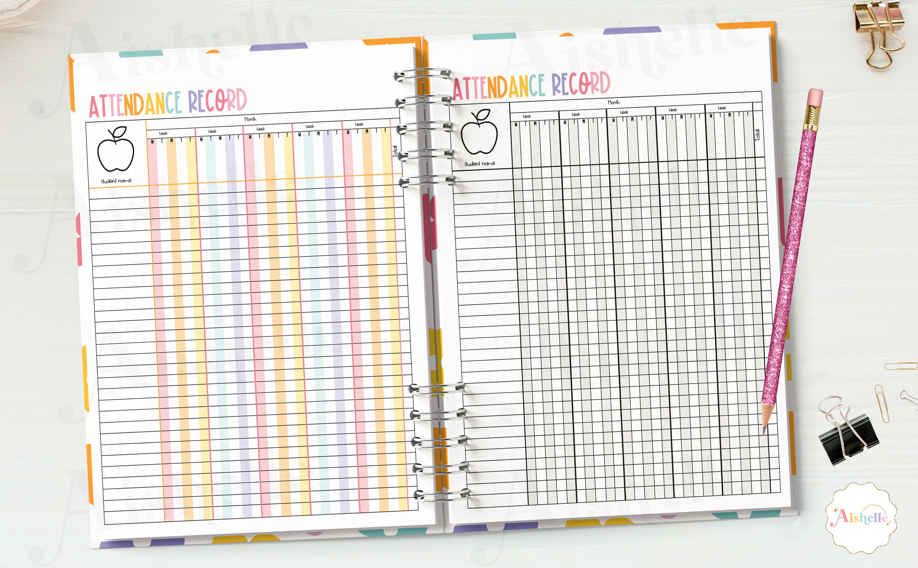 2024-2025 Teacher Planner Printable Teacher Binder Colorful Flowers ...