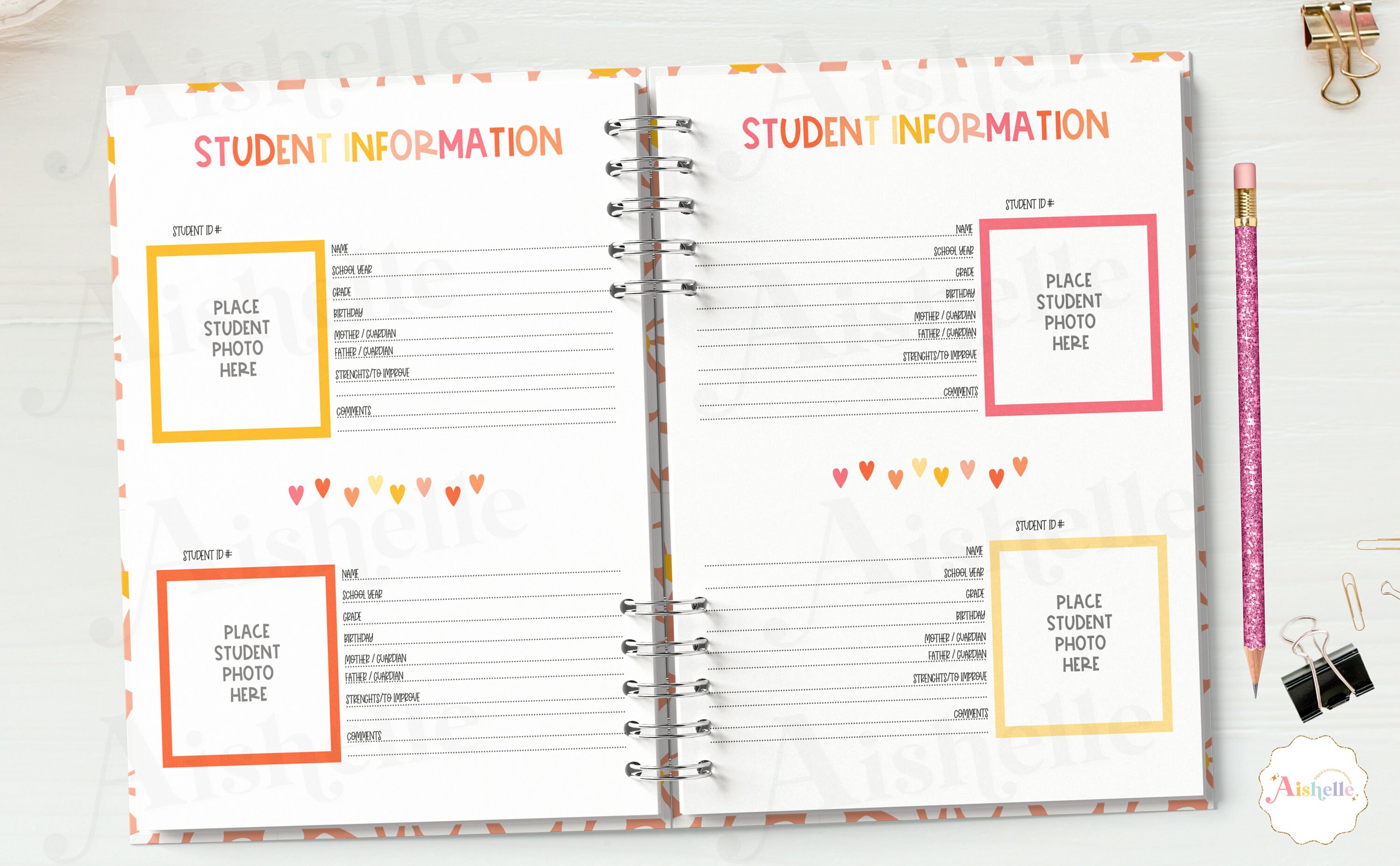 Printable Teacher Planner 2024-2025 Teacher Binder Light Daisy Planner ...