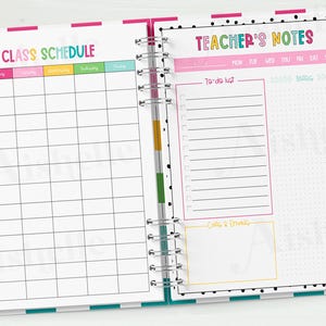 2025-2026 Teacher Planner Printable | Teacher Binder | Colorful Theme ...