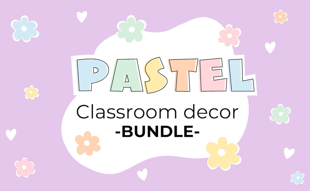 EDITABLE Pastel Classroom Decor Bundle PERSONAL USE - Etsy
