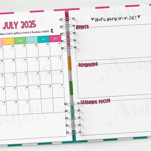 2025-2026 Teacher Planner Printable | Teacher Binder | Colorful Theme ...