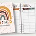 2025-2026 Teacher Planner Printable | Teacher Binder | Boho Rainbow ...