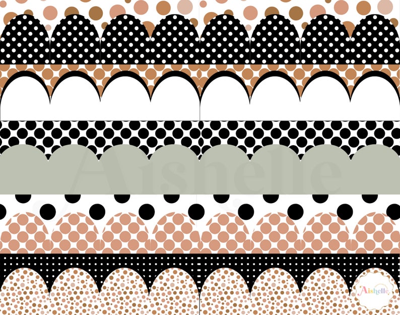 Boho Bulletin Board Borders | Boho Polka Dots Classroom Decor ...