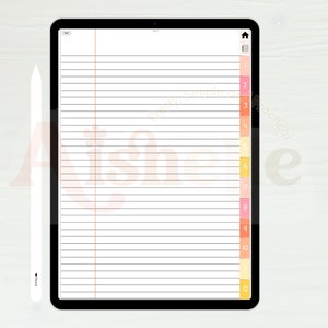 Portrait Digital Notebook, Light Daisy Notebook, Goodnotes Notebook ...