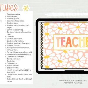 2024-2025 Teacher Digital Planner Teacher Goodnotes Light Daisy Theme ...