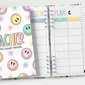 2025-2026 Teacher Planner Printable | Teacher Binder | Pastel Smiley ...