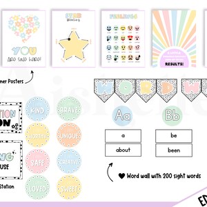 EDITABLE Pastel Classroom Decor Bundle PERSONAL USE - Etsy
