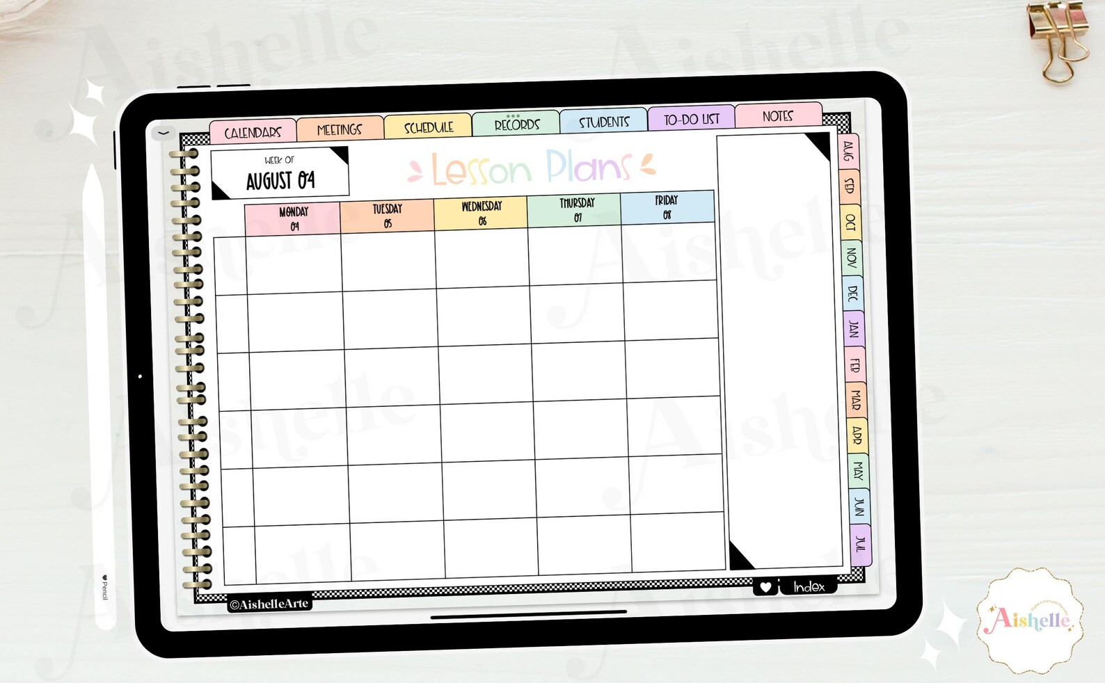 Digital Teacher Planner 2025-2026 | Teacher Goodnotes | With Checkered ...