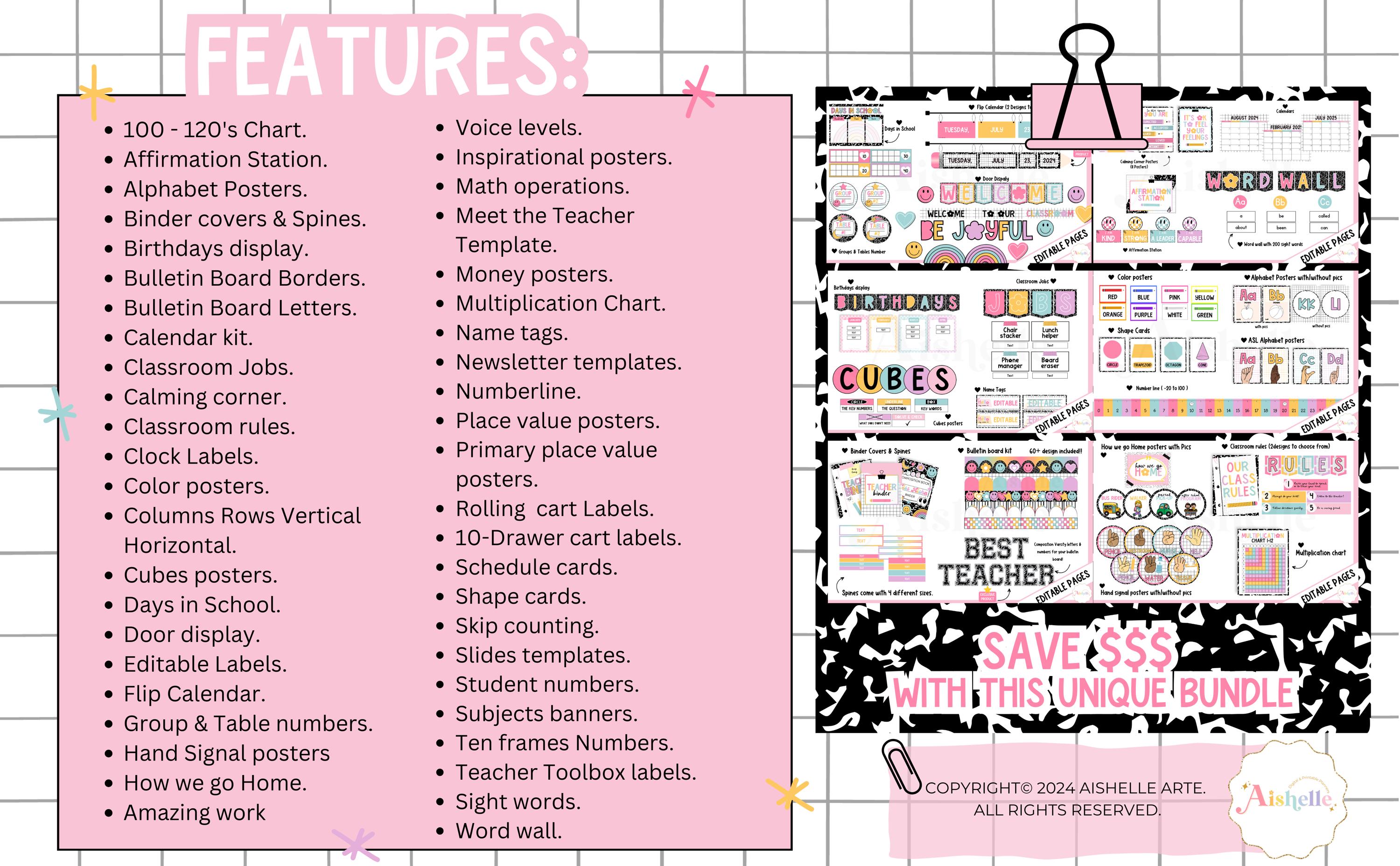 EDITABLE Composition Book Classroom Decor Bundle - PERSONAL USE - Etsy ...