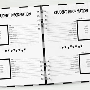 Printable Teacher Planner 2025-2026 | Teacher Binder | Black & White ...