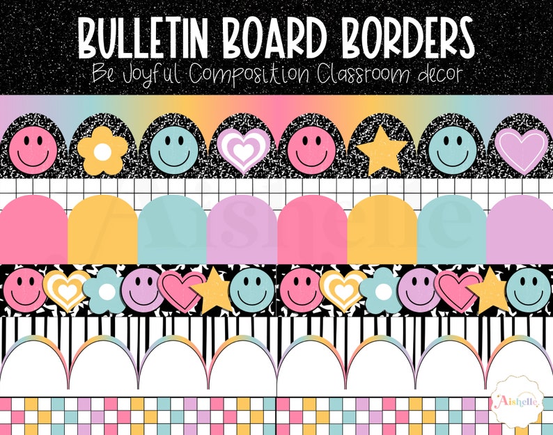 Classroom Bulletin Board Borders | Designs (PDF Pattern - Etsy