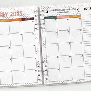 2025-2026 Teacher Planner Printable | Teacher Binder | Boho Rainbow ...